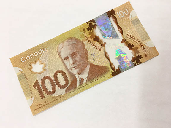CAD $100 dollar Bills - Undetected Banknotes